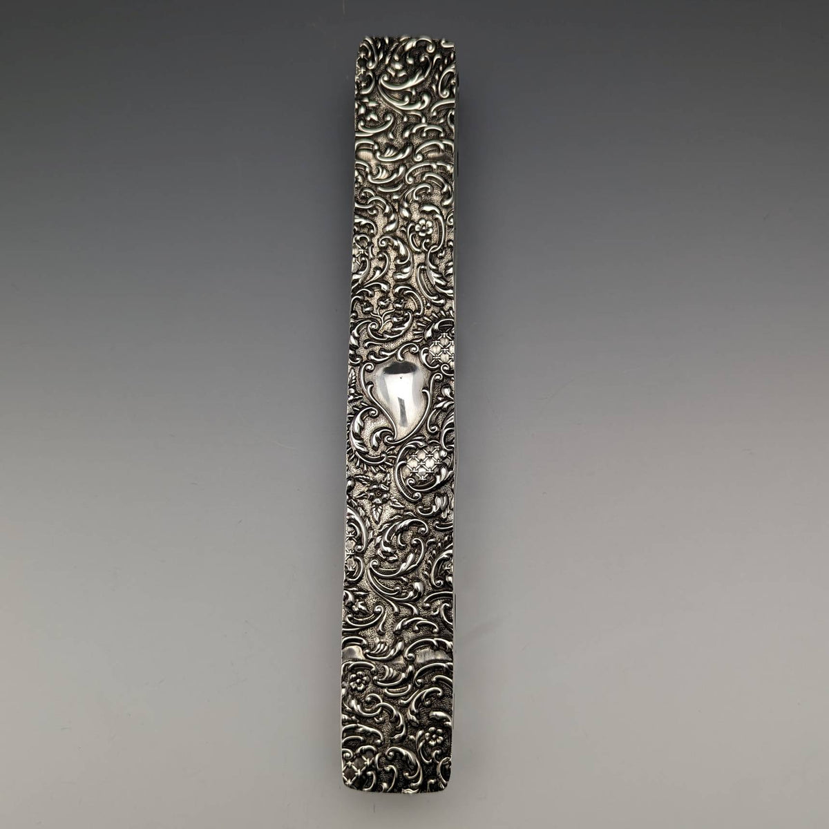 1906 British Antique Cut Glass Hat Pin Box with Sterling Silver Lid He ...