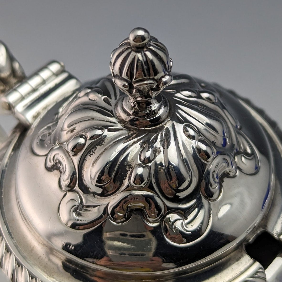 1905 British Antique Sterling Silver & Bluegrass Mustard Pot & – SILVER-LUG