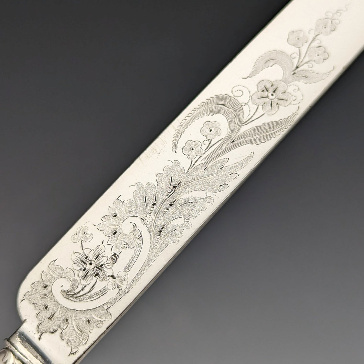 Circa 1850 British Antique Solid Silver Handle Cutlery 12 Pair Set in ...