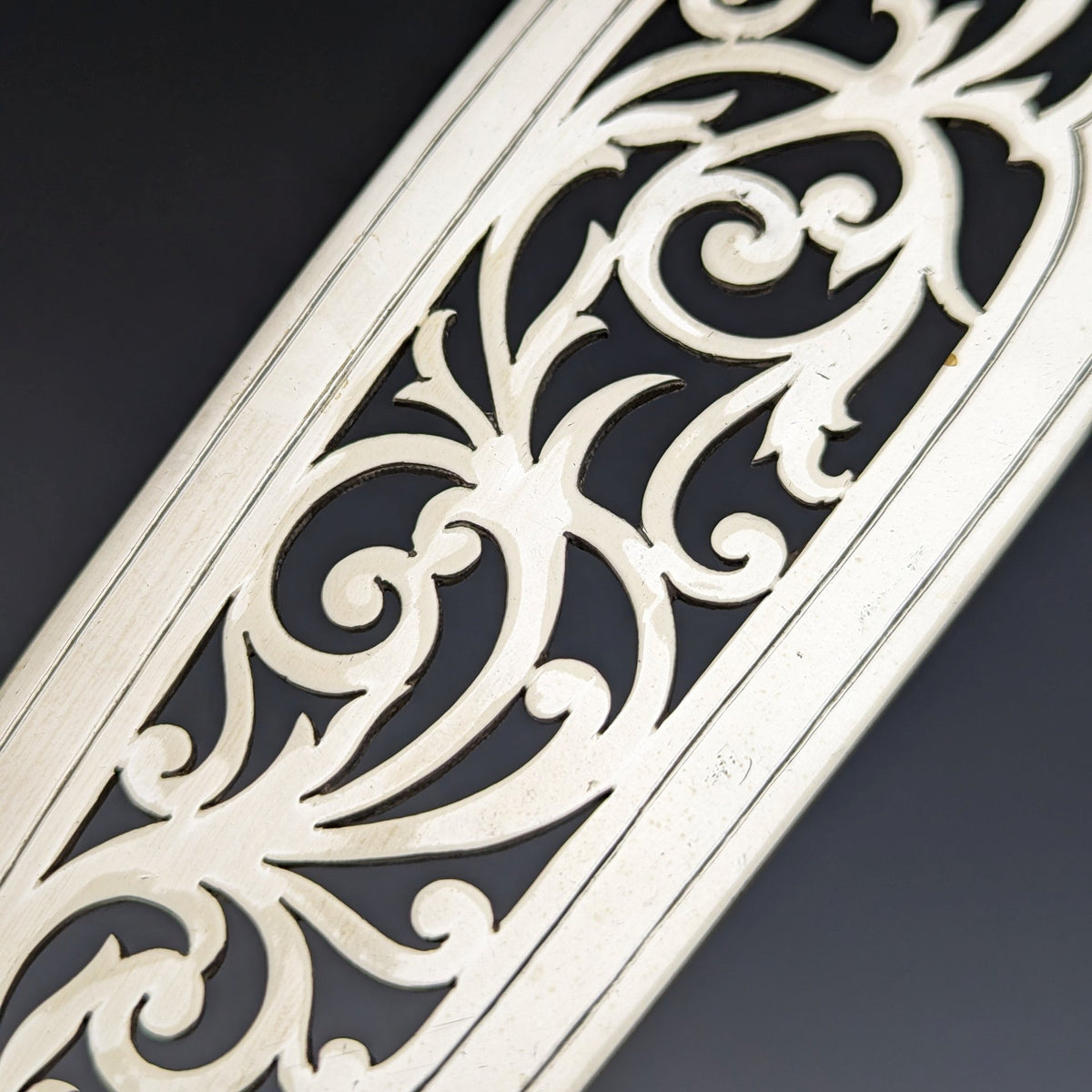 Late 19th century British antique silver plate fish server set – SILVER-LUG
