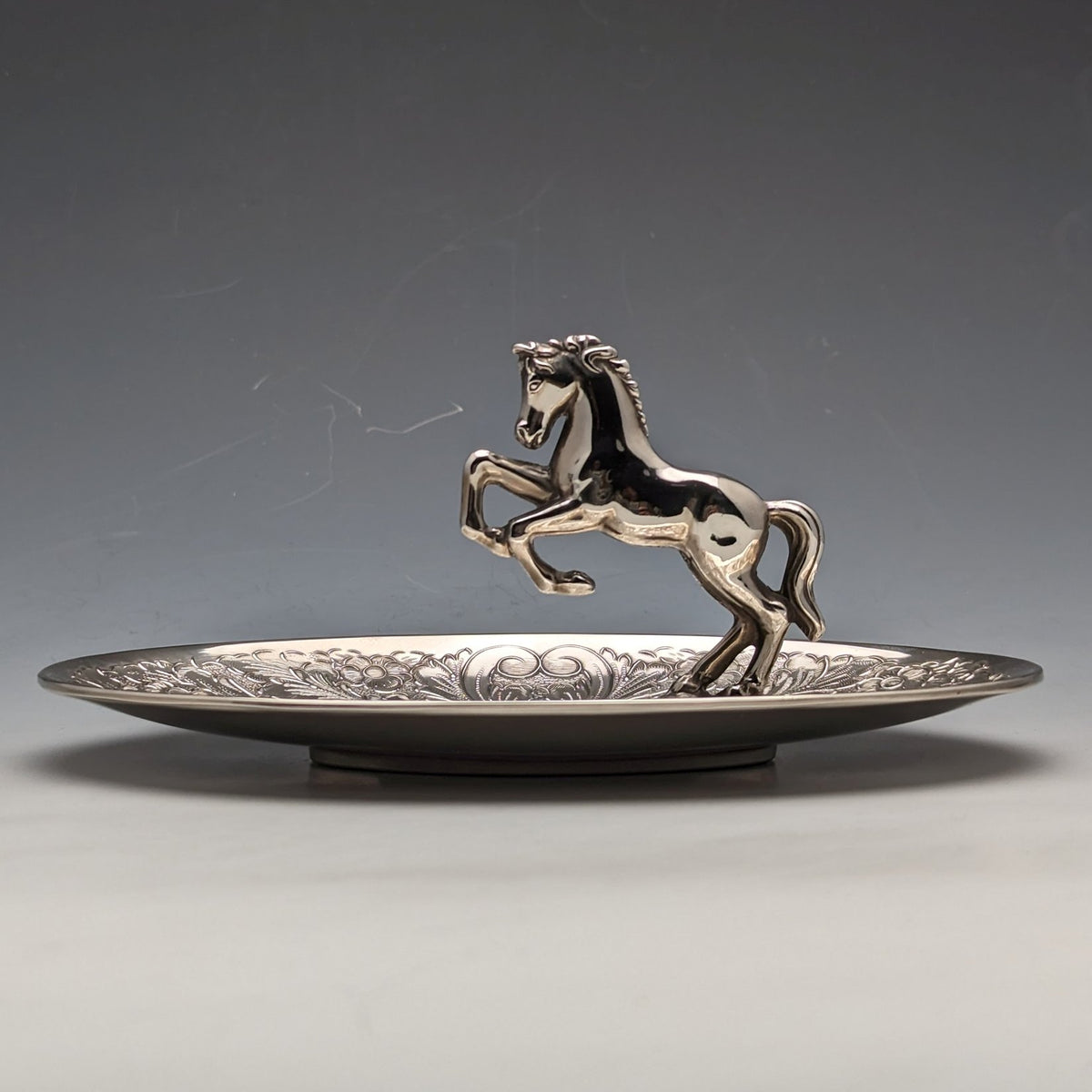 British Vintage Silver Plated Horse Decoration Oval Dish Seba – SILVER-LUG