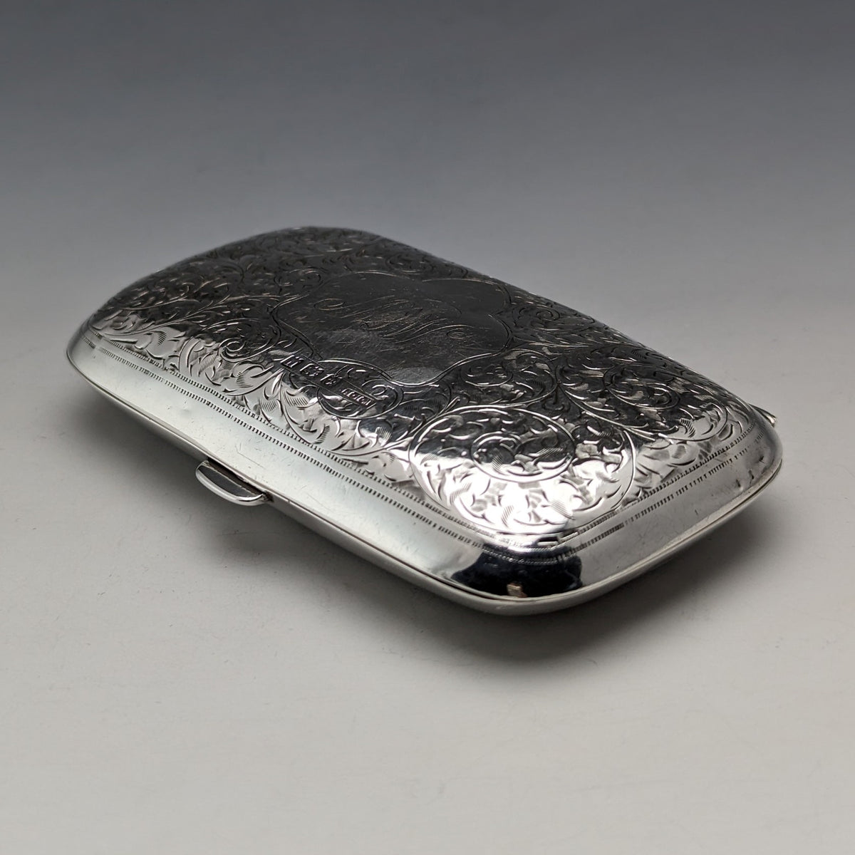 1919 British Antique Sterling Silver Coin Purse 69g William Hair Hasel ...