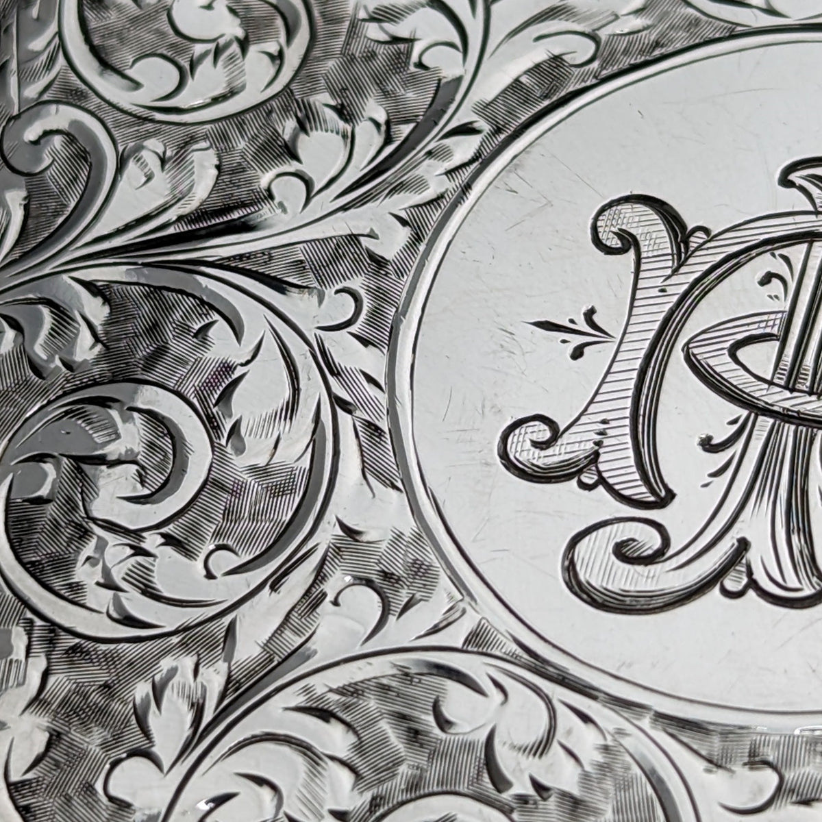 1898 British Antique Sterling Silver Card Case 62g William Neale ...