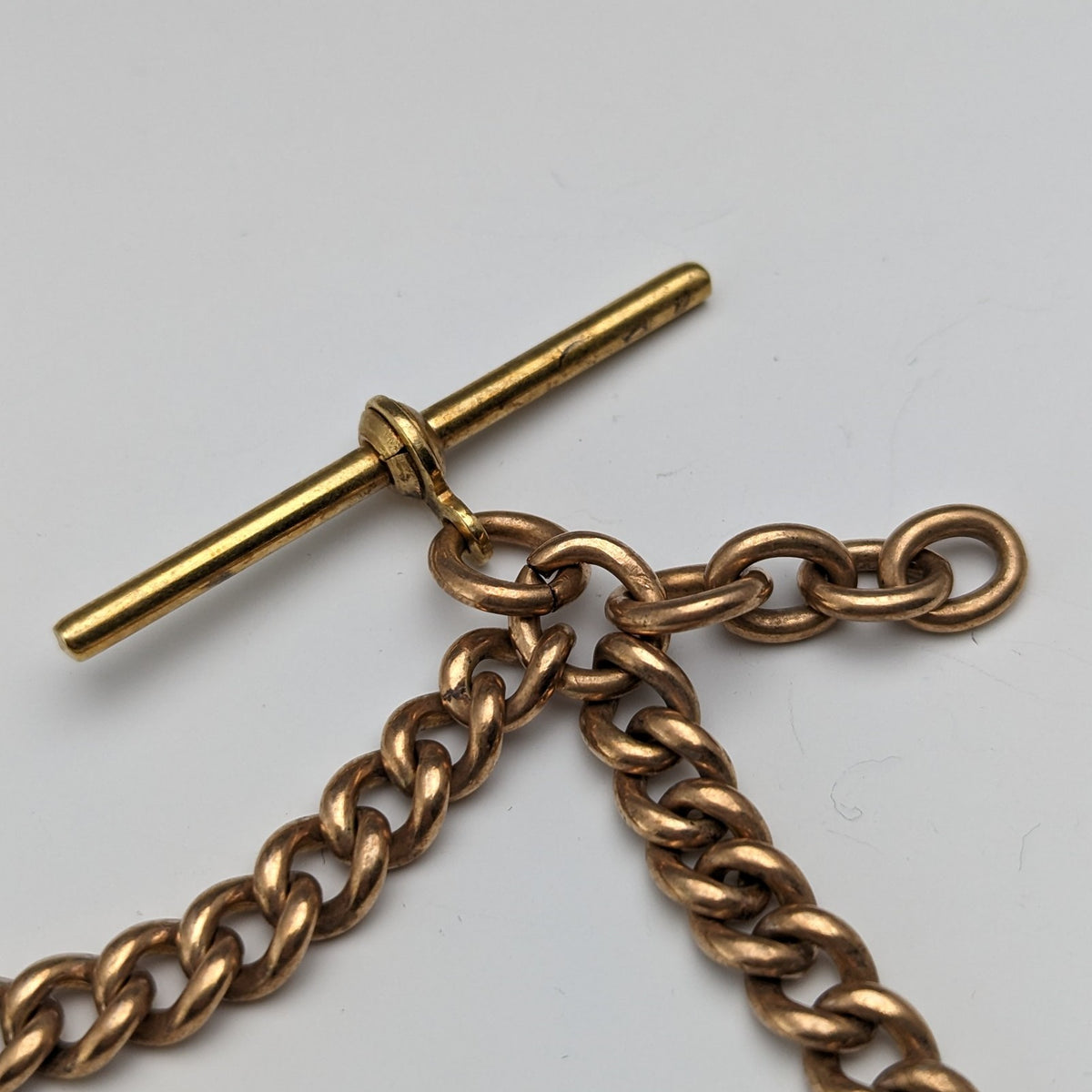 British antique rolled gold double Albert chain without fob – SILVER-LUG