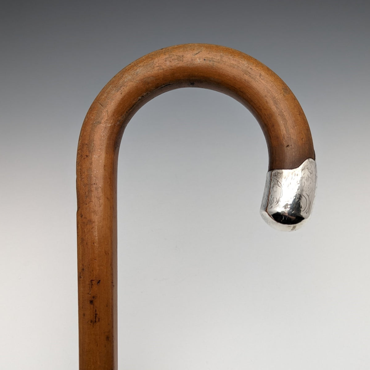 1922 British Antique Men's Cane, Bent Handle, Tan Color Shaft, 86cm ...