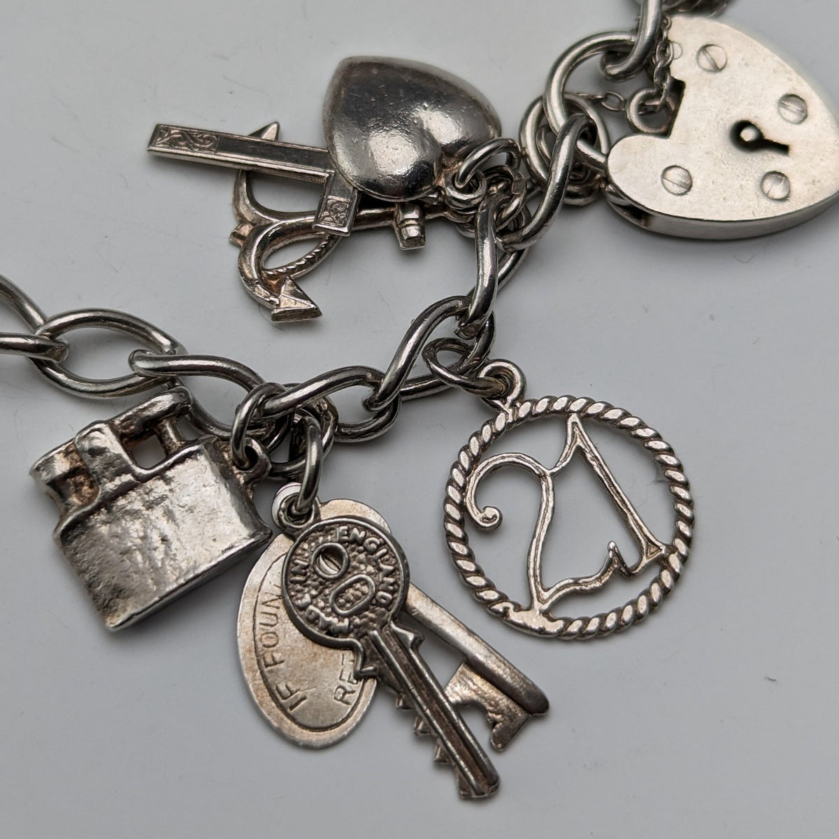 British Vintage Sterling Silver Charm Bracelet 47g WJS – SILVER-LUG