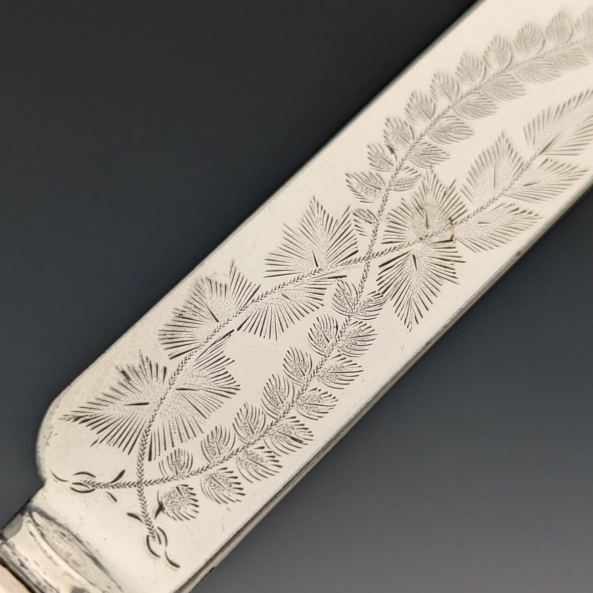 Late 19th Century British Antique White Mother of Pearl Handle Fruit C ...