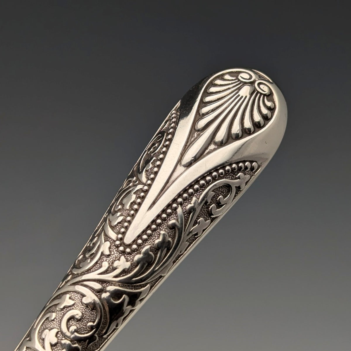 Circa 1890 British antique pure silver cutlery set of 6 pairs, total w ...