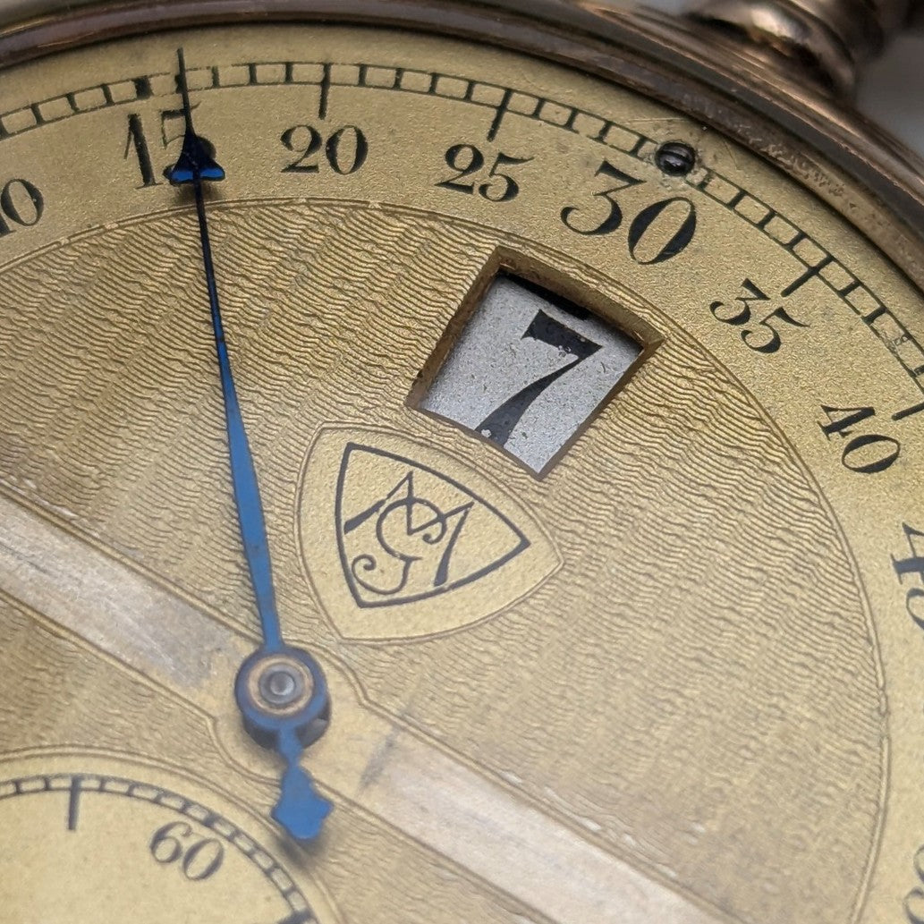 Antique Swiss Modernista Jumping Hour Retrograde Pocket Watch in good ...