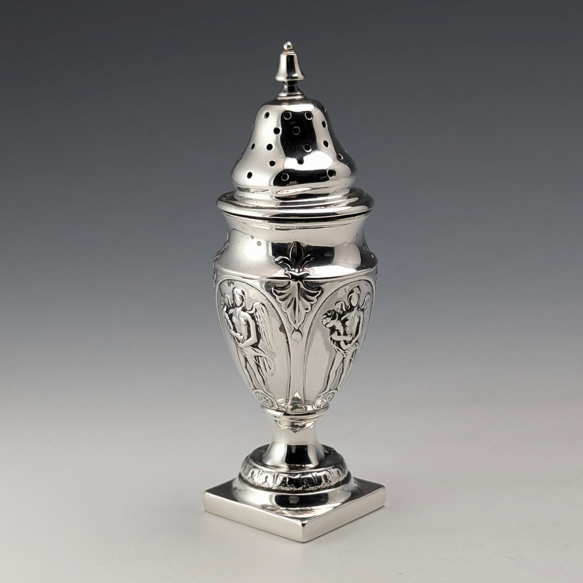 1904 British Vintage Sterling Silver Pepperette Spice Box 50g Thomas B ...