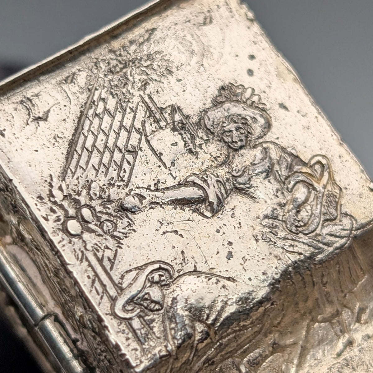 1907 British antique sterling silver carriage miniature 72g Boaz Moses ...