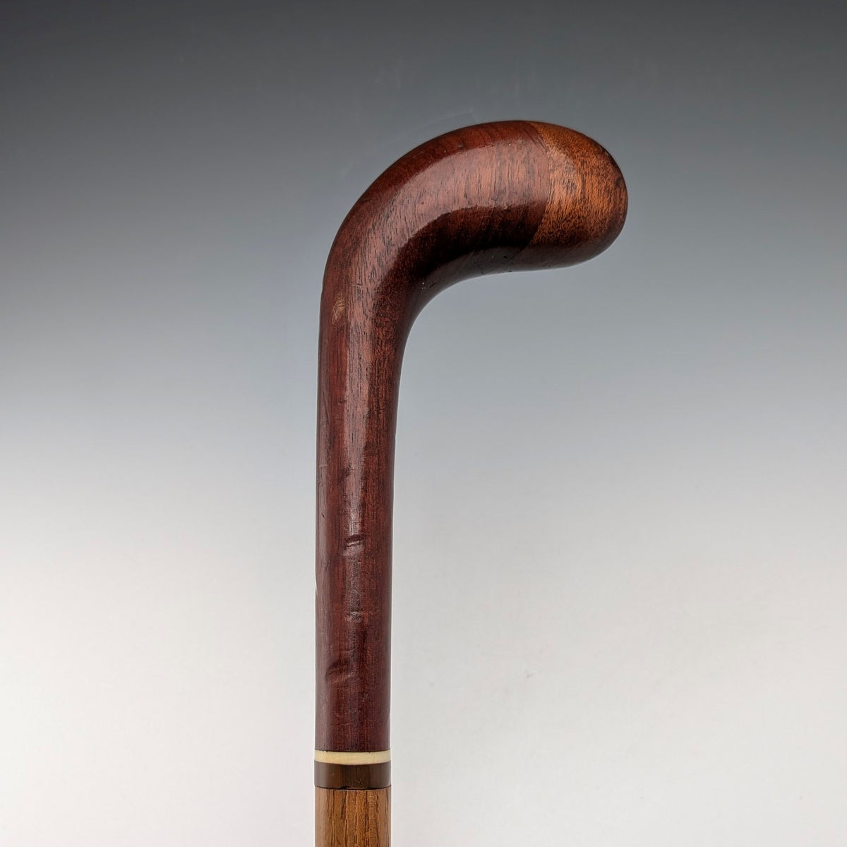 Antique British brown shaft Sunday stick style walking stick 88cm ...