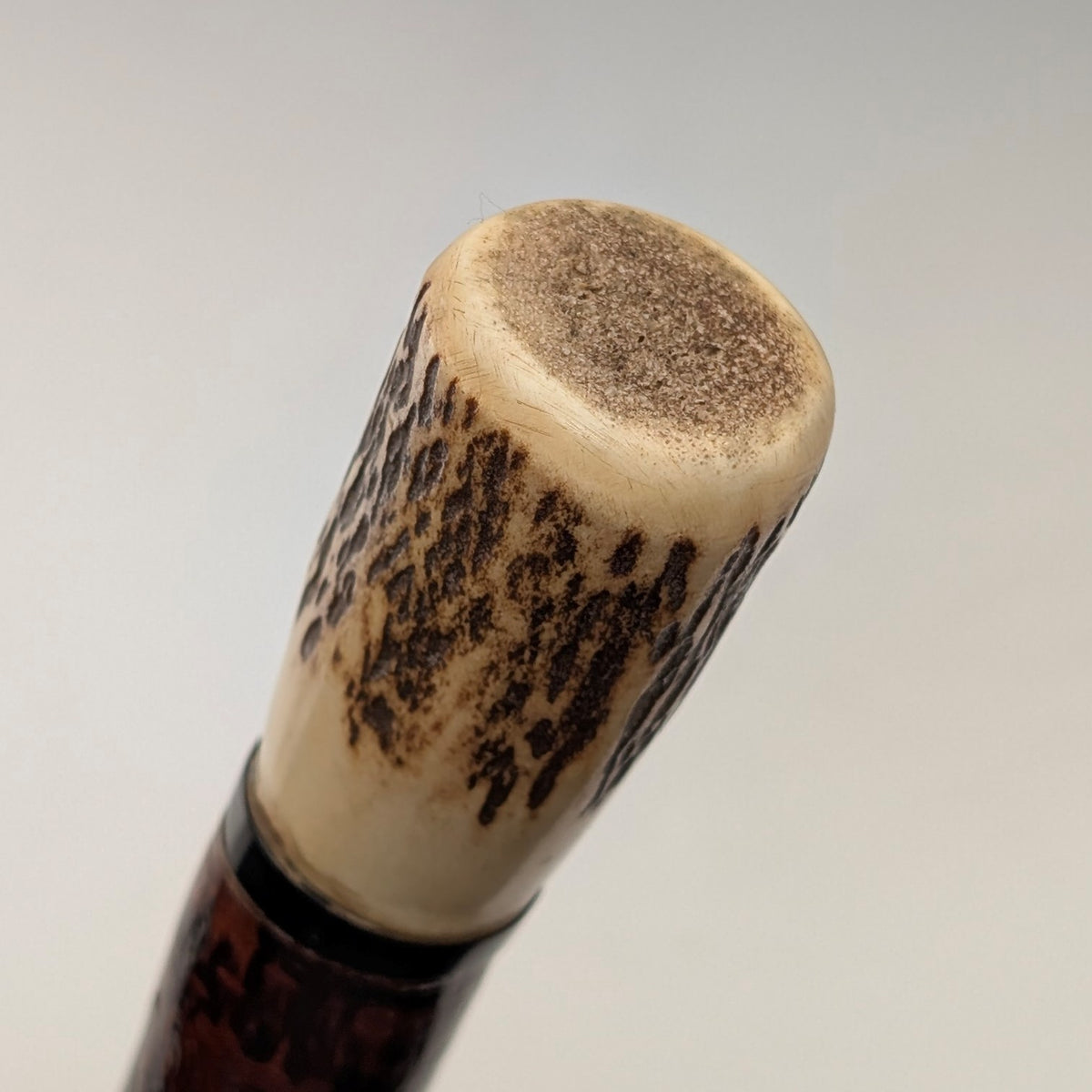 Antique British antler pommel handle walking stick, 88cm – SILVER-LUG