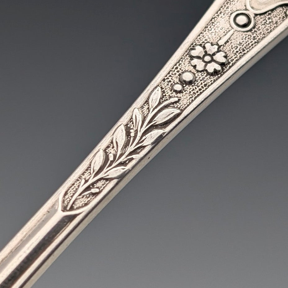 1909 British antique sterling silver Christening spoon by John Round ...