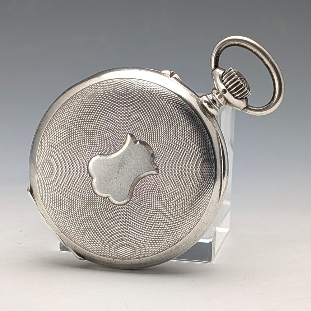 Circa 1911 Antique Longines Pocket Watch, Pure Silver Open Face, In Go ...