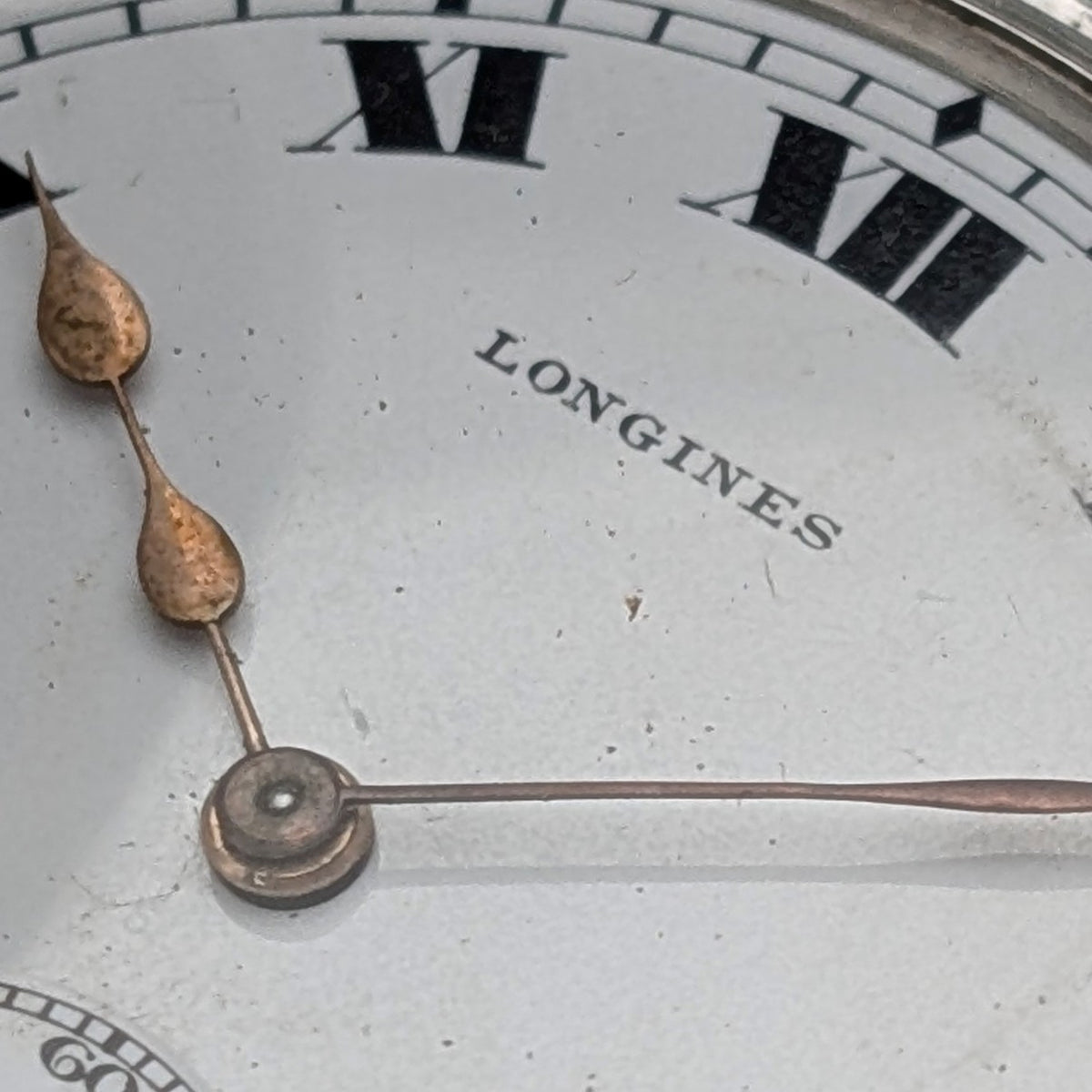 Circa 1923 Antique Longines Pocket Watch Silver Side Half Hunter Case ...