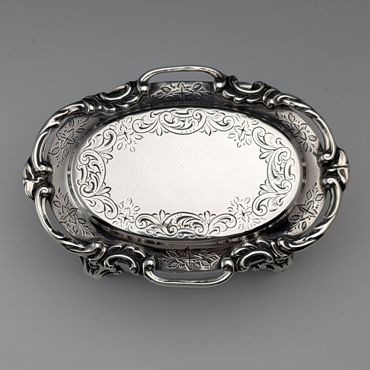 1907 British antique sterling silver jewelry box, 88g, Henry Matthews ...