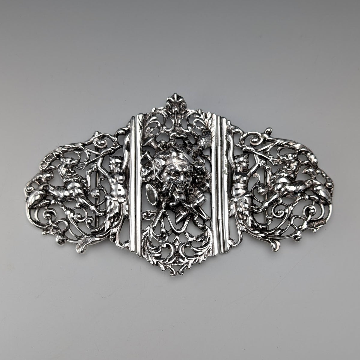 1898 British Antique Sterling Silver Nurse Belt Buckle 118g Charles Ed ...