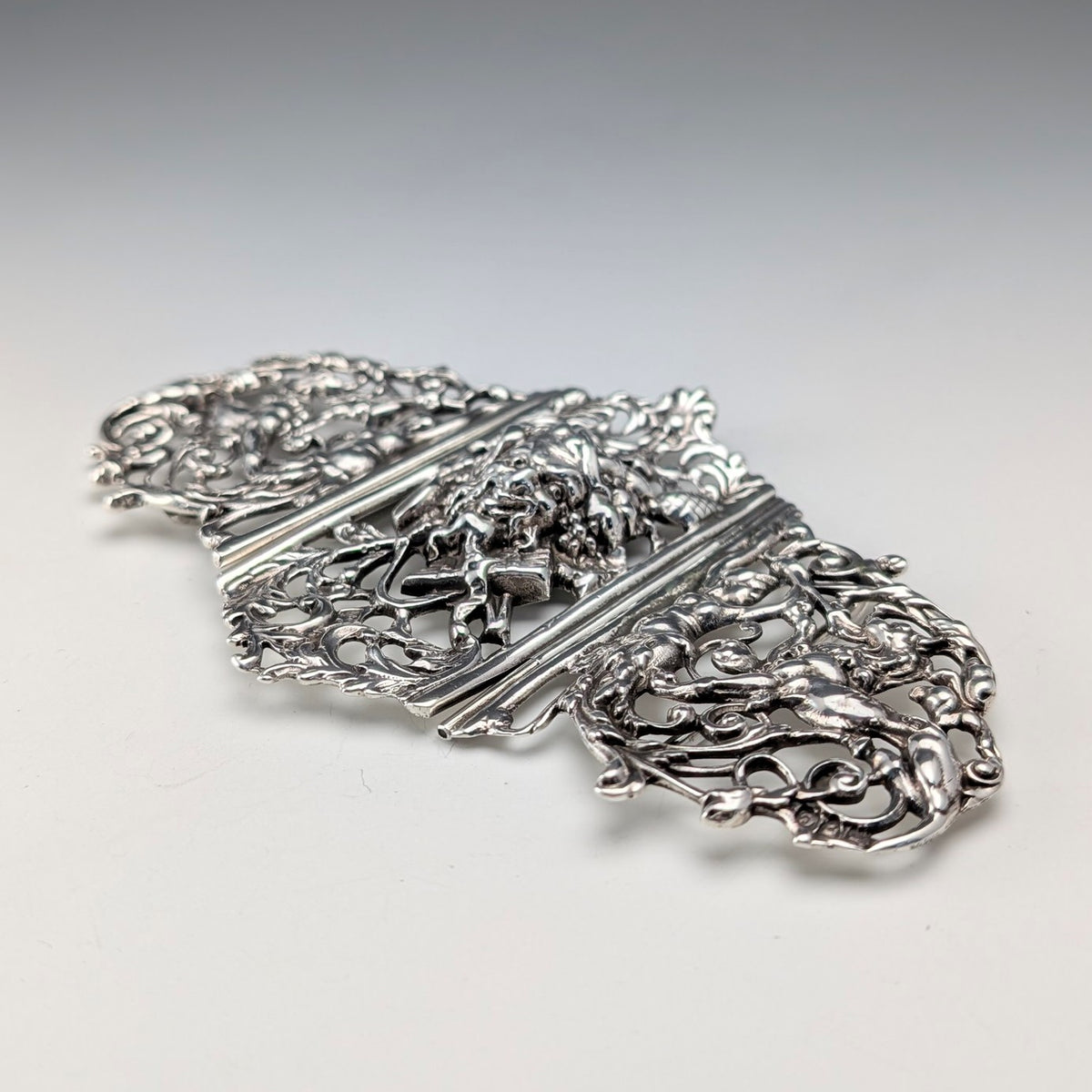 1898 British Antique Sterling Silver Nurse Belt Buckle 118g Charles Ed ...